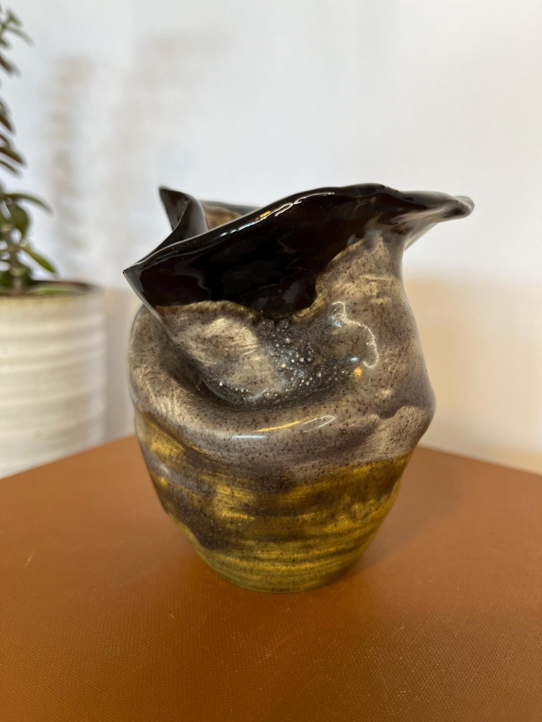 Smashed Pottery Vase, Vintage Hand Made Flower Vase - Etsy