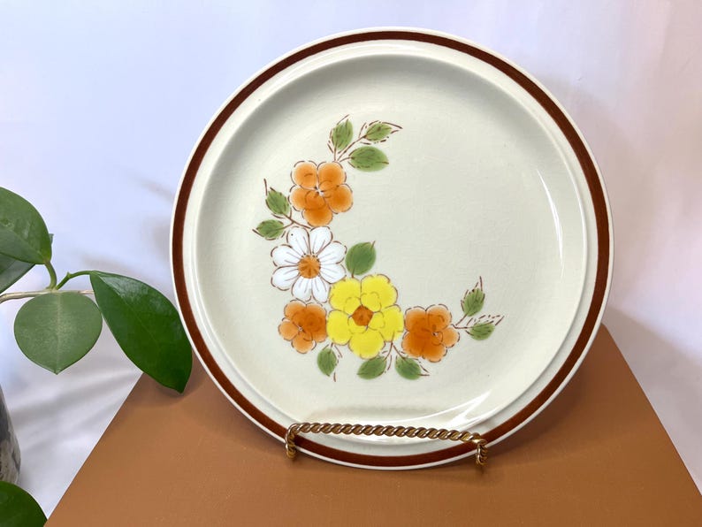 Vintage Mismatched Stoneware Dessert Plates - Mid Century Modern, Mix ...
