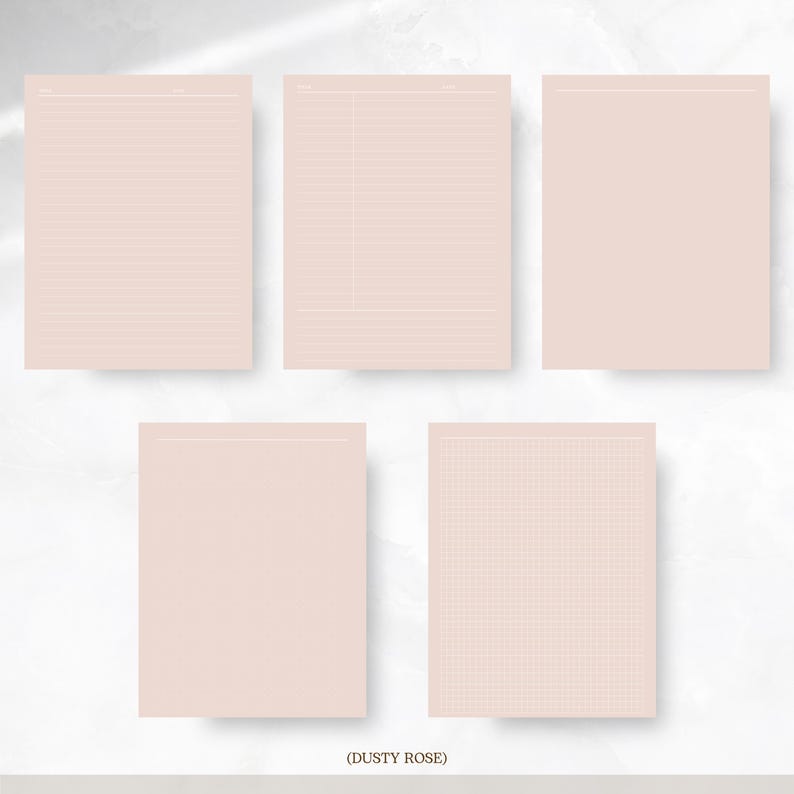 Digital Notebook Paper | Note Taking Templates |pink Digital Pages ...