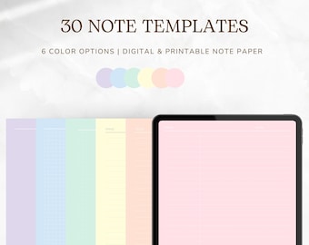 Digital Notebook Paper | Note Taking Templates |pink Digital Pages ...