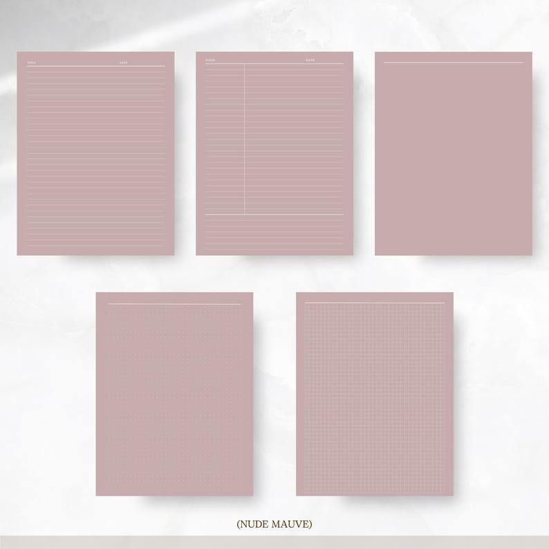 Digital Notebook Paper | Note Taking Templates |pink Digital Pages ...