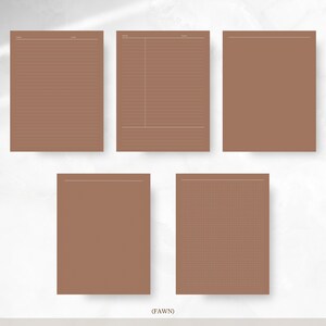 Digital Notebook Paper | Note Taking Templates |brown Digital Pages ...
