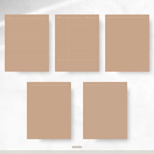 Digital Notebook Paper | Note Taking Templates |brown Digital Pages ...
