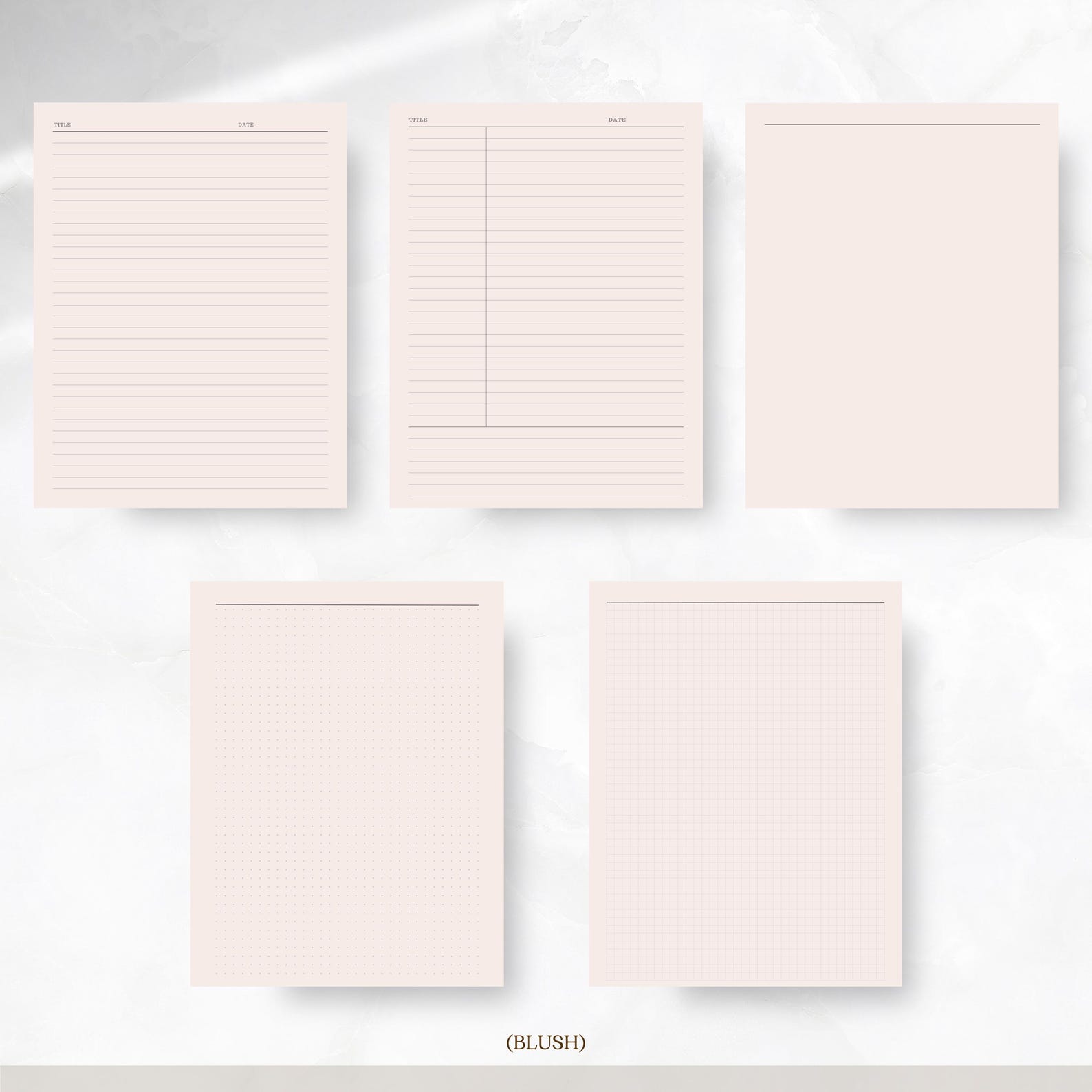 Digital Notebook Paper | Note Taking Templates |pink Digital Pages ...