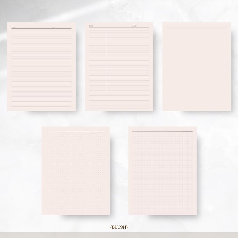Digital Notebook Paper | Note Taking Templates |pink Digital Pages ...
