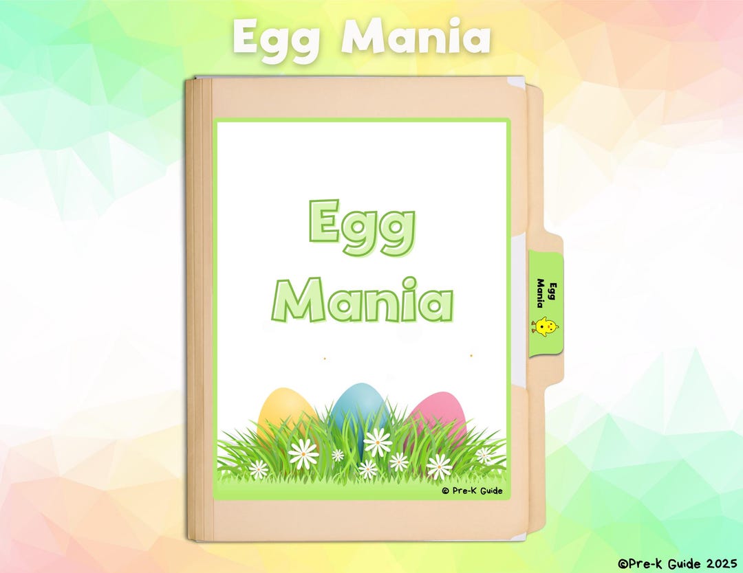 Pre-k Counting File Folder Game Eggs Numbers Pre-k Number Recognition ...