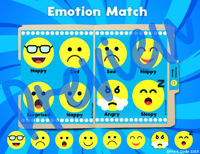 Pre-k Emotions File Folder Game: Social Emotional Learning - Etsy