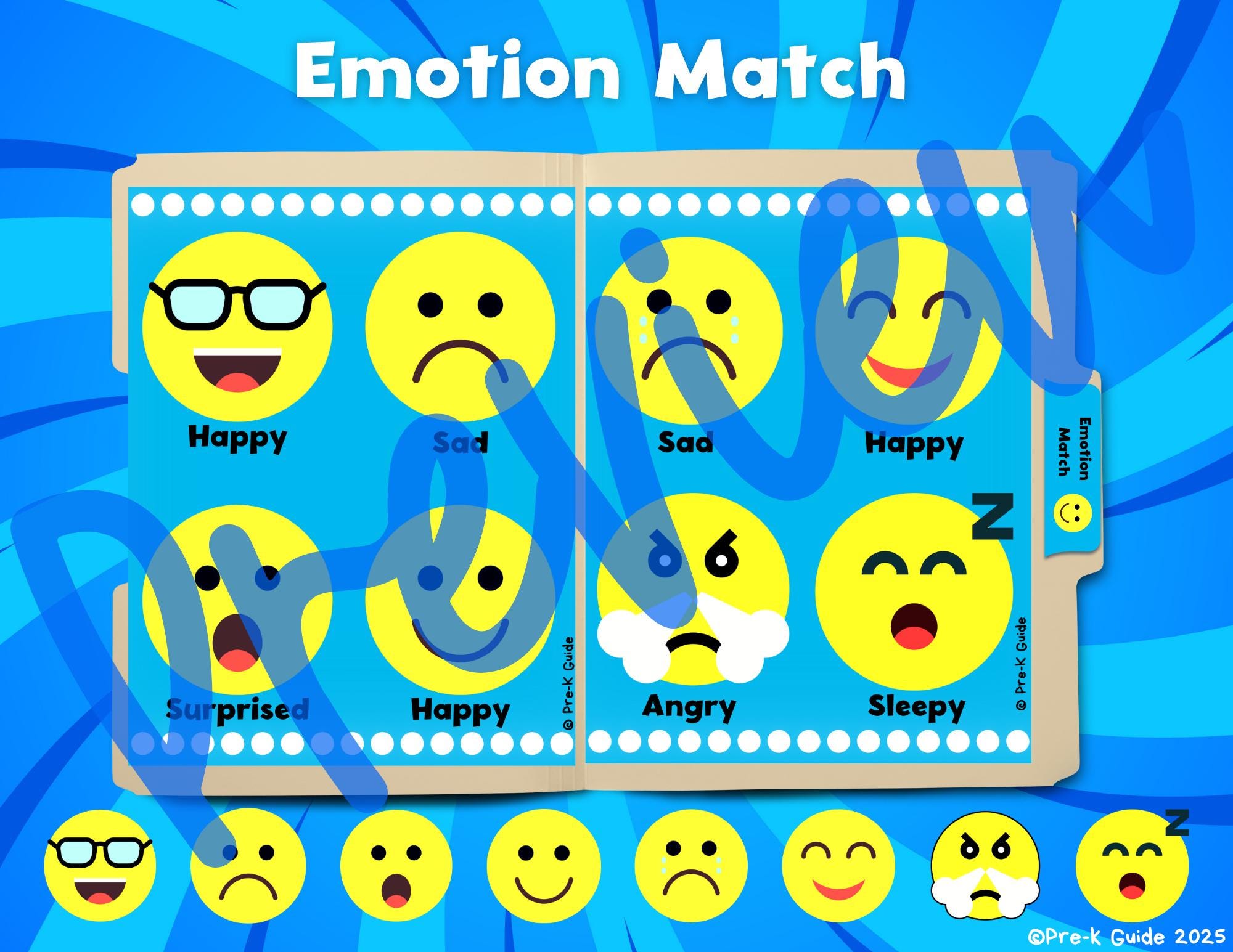 Pre-k Emotions File Folder Game: Social Emotional Learning - Etsy