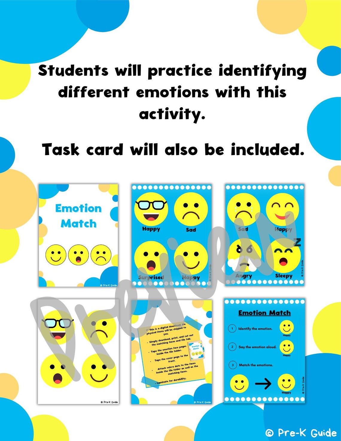 Pre-k Emotions File Folder Game: Social Emotional Learning - Etsy