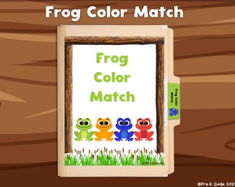 Pre-k Colors File Folder Game Crayons Colors Pre-k Color Recognition ...