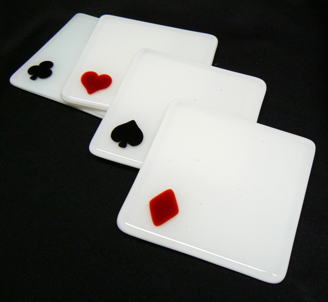 Playing Card Coaster Set - Etsy