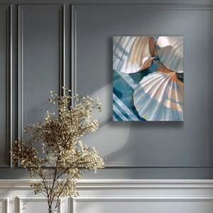 Shell Shadows, Coastal Art, Beach, Canvas Art Print, Living Room, Bed ...