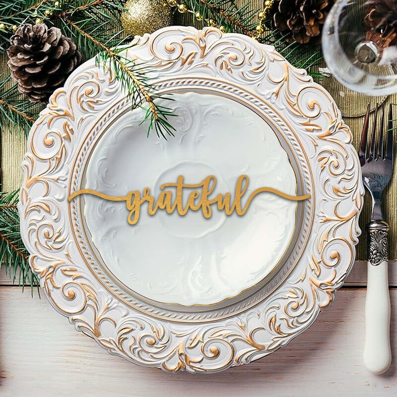 Thankful Plate Decor - Etsy