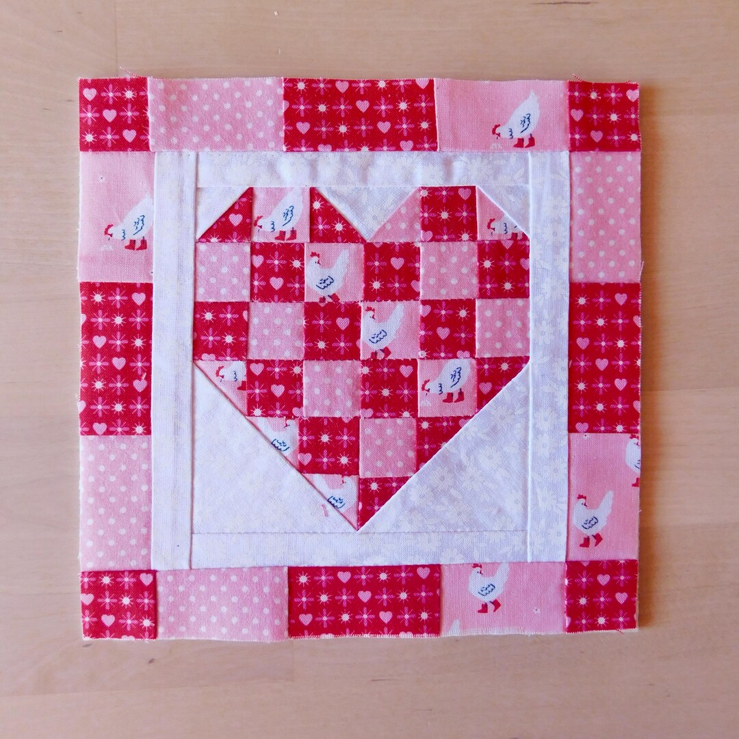 Patchwork Heart Foundation Paper Piecing (FPP) Pattern PDF - Etsy