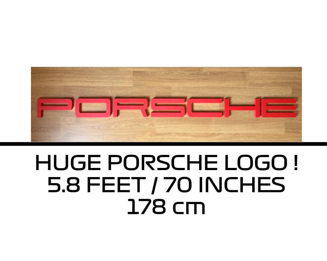 Porsche Letter Logo - Large 70" - 3D Printed PLA - Multiple Colors - Etsy