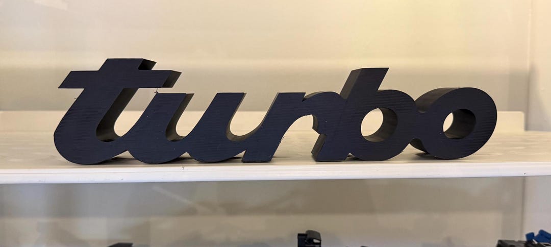 Retro Porsche Turbo Logo 12 Inch Long - Etsy