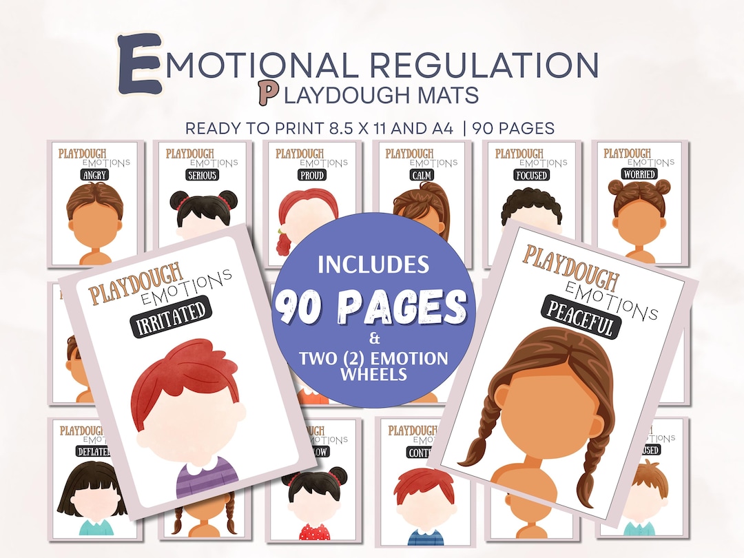ADHD Brain Dump for Kids Emotional Regulation Printable Mat Playdough ...