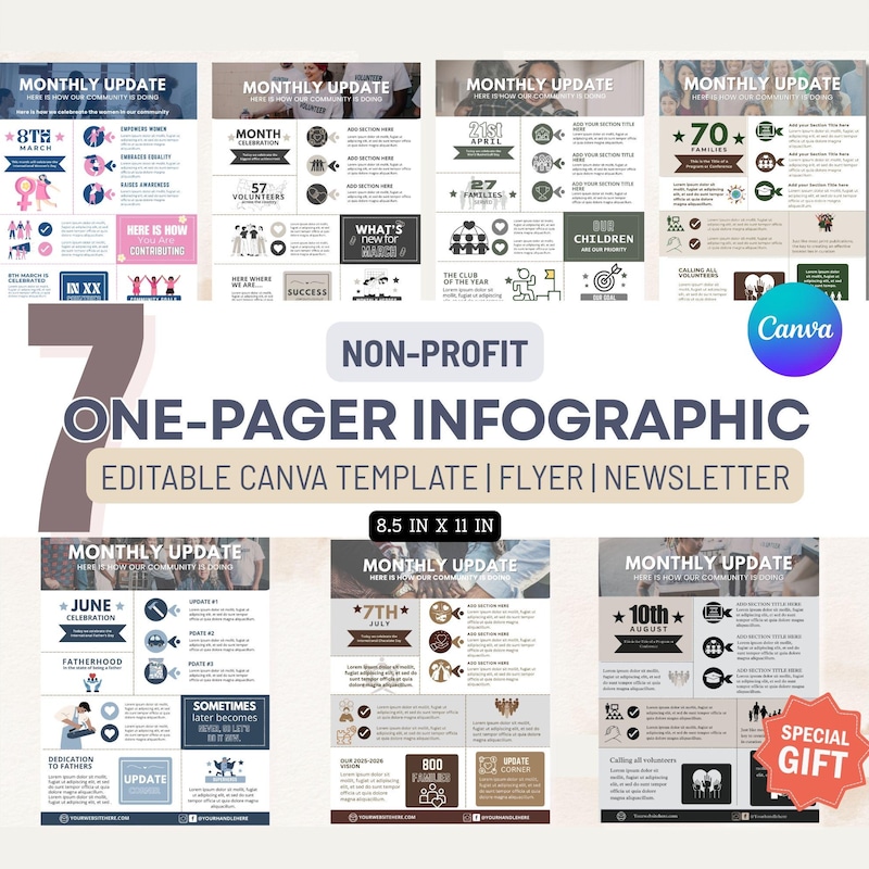 One Pager for a Non Profit - Etsy