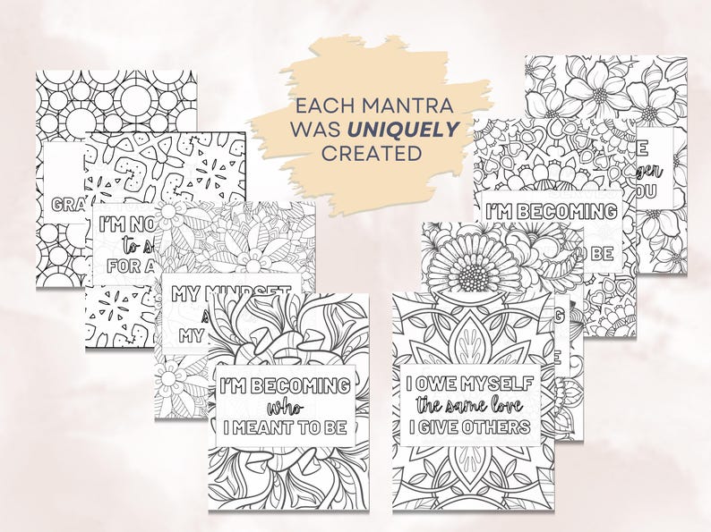 Adult Coloring Pages Bundle: Swear Words, Mandala, Motivational (PDF ...