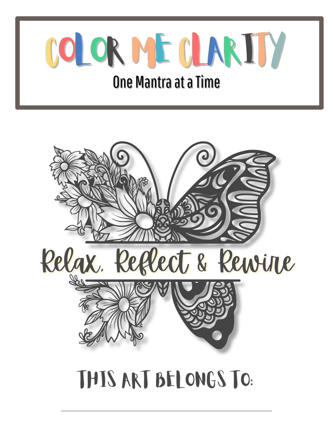50 Inspirational Affirmation Coloring Pages PDF PRINTABLE All Ages ...