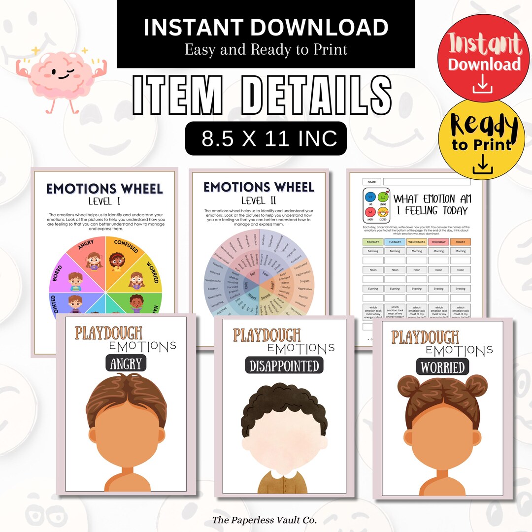 Fun Brain Dump for Kids, Activity Pack Emotional Regulation Printable ...