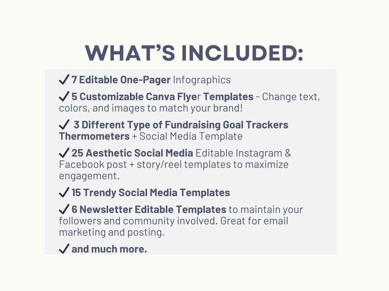 Non Profit One Pager Bundle Editable Template Infographic Fundraiser ...
