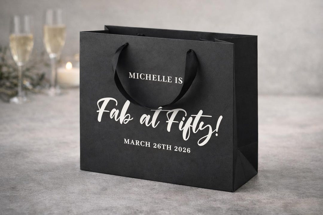 Custom Welcome Gift Bag With Ribbon for Birthday Party Personalized ...
