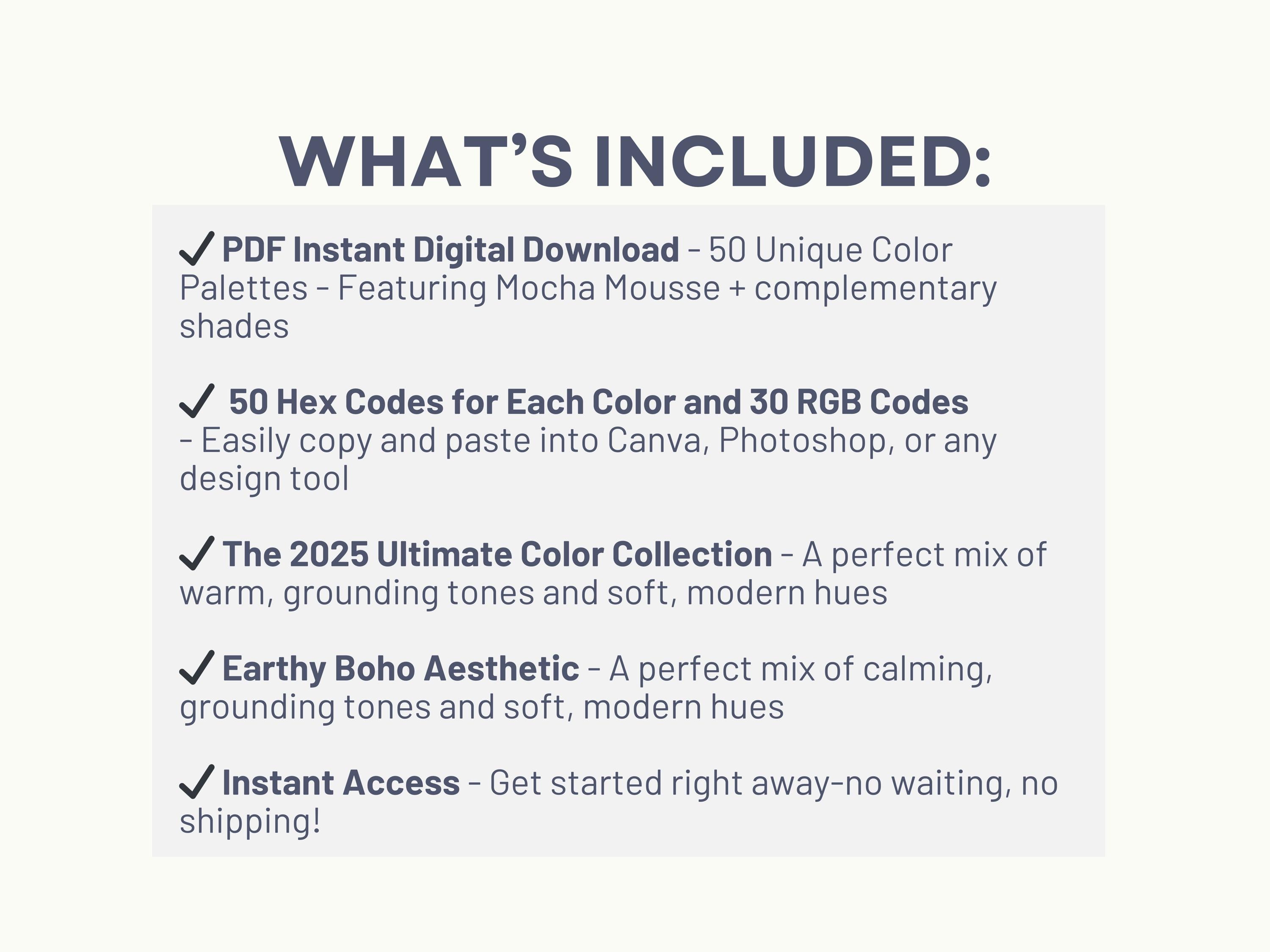 2025 Color Palette Trendy and Timeless Creations Earthy Boho Color ...