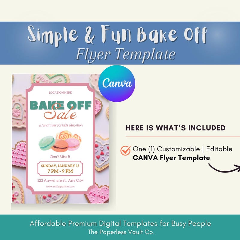 Bake off Flyer - Etsy