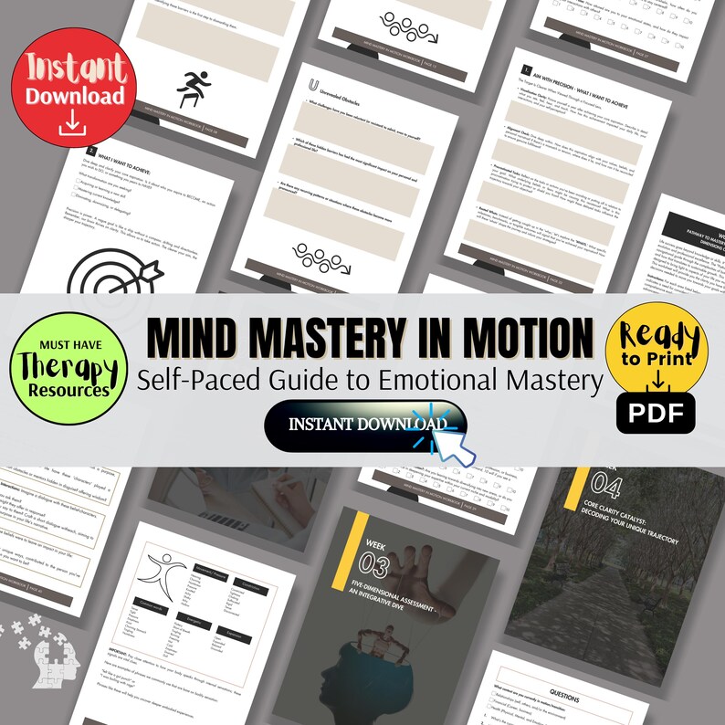 Emotional Regulation Workbook: Self-regulation Worksheets (PDF Pattern ...