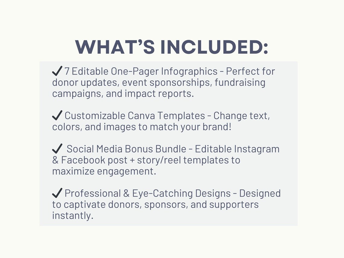 Nonprofit One Pager INFOGRAPHIC Editable Canva Template Impact Annual ...