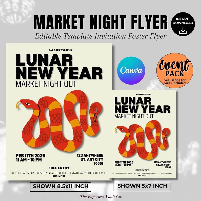 Editable Night Market Flyer Template, Craft Fair Event Poster Community ...