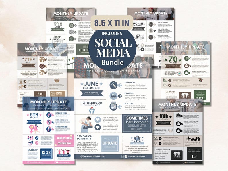 Editable Nonprofit Infographic Templates, Customizable Canva One-pagers ...