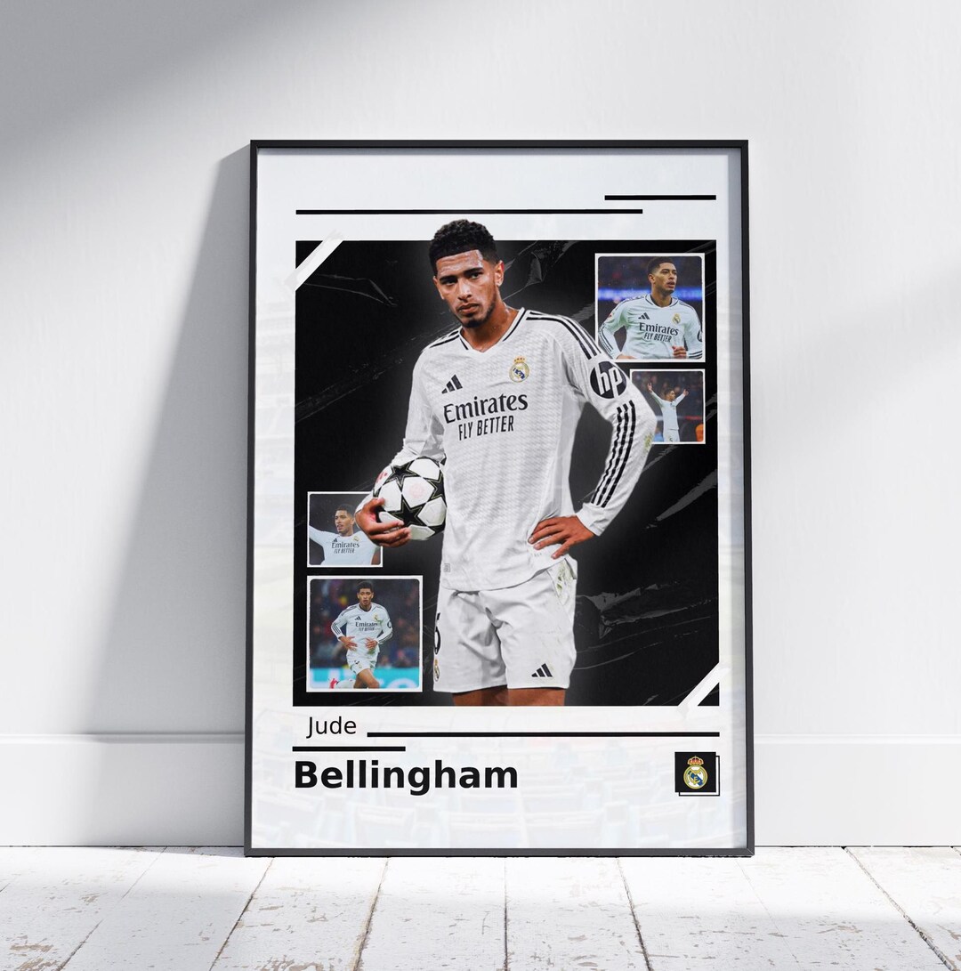 Jude Bellingham Poster, Real Madrid Posters, Football Player, Wall Art ...