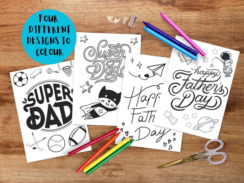 Printable Pop-up Father's Day Cards for Kids to Make and Colour, Print ...