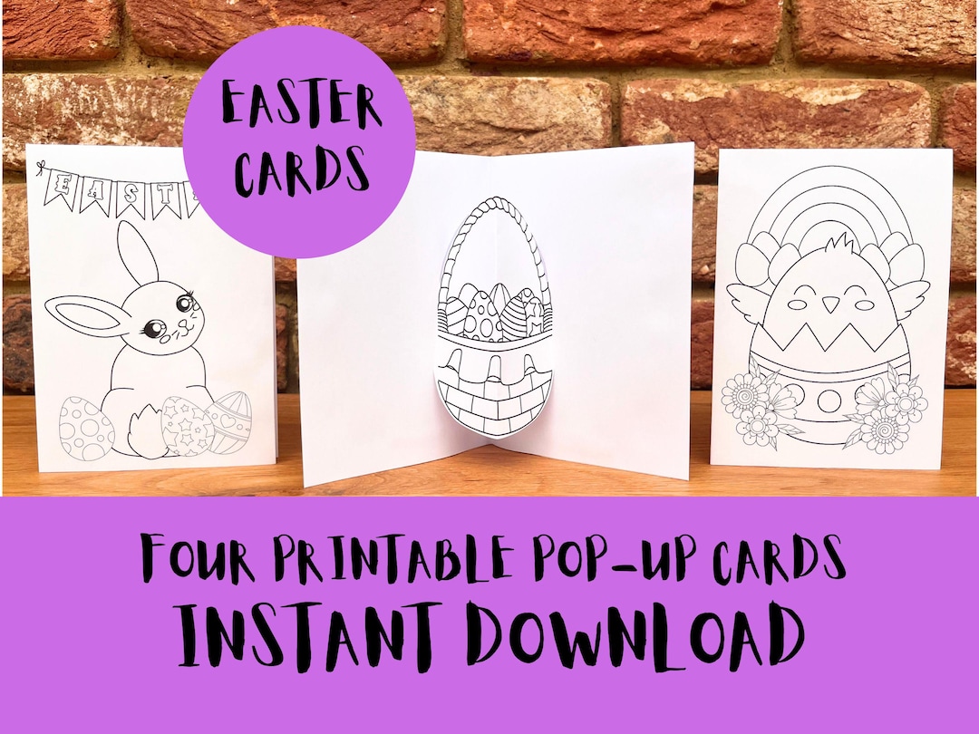 Printable Pop-up Easter Cards, Make Your Own Cards, Easter Activity ...