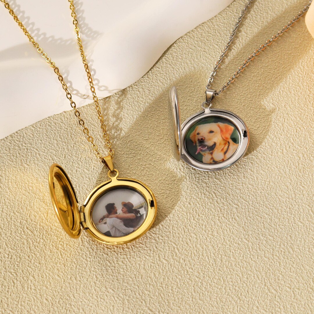Locket Necklace With Photo, Vintage Locket Necklace, Best Friend ...