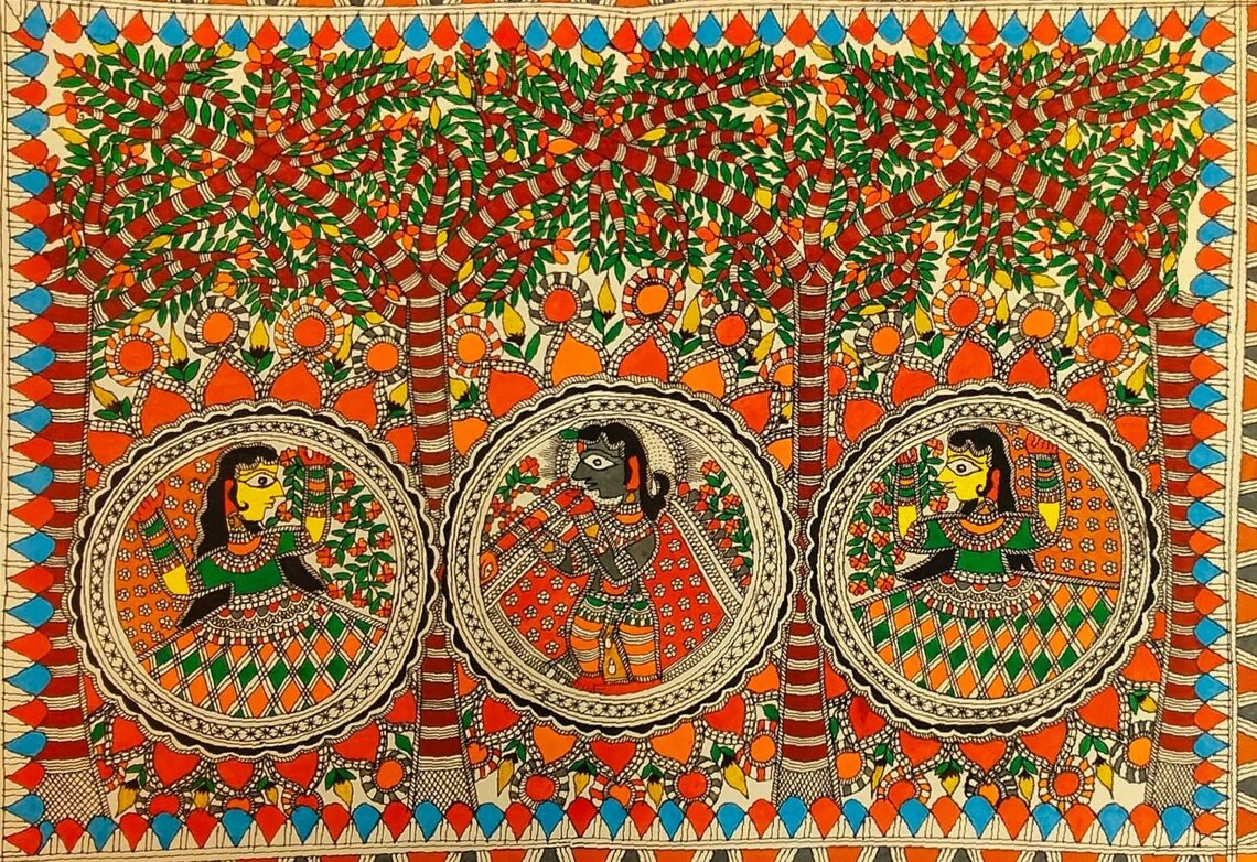 Hand Painted Madhubani - Traditional Handmade Paintings From Bihar ...