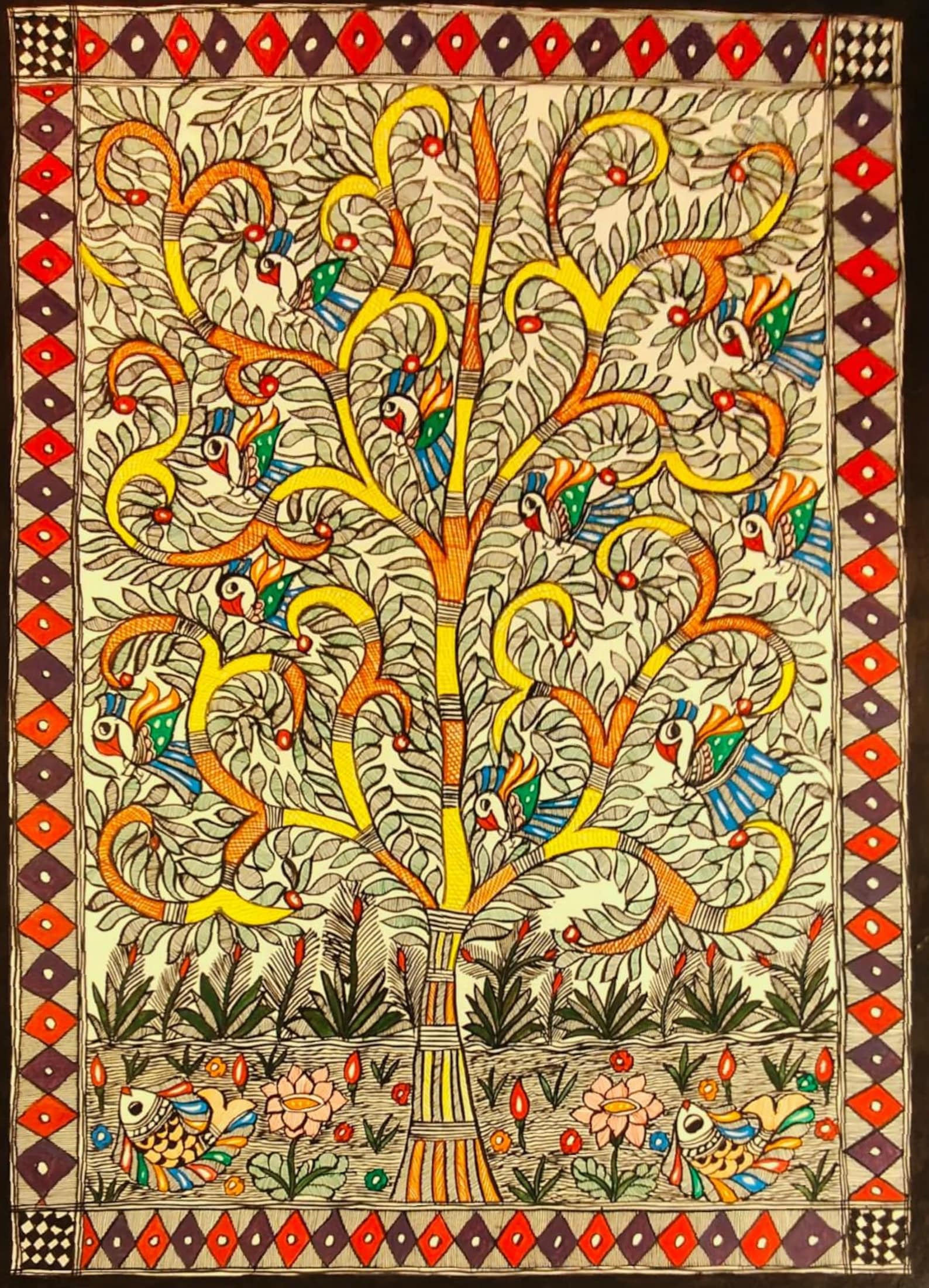 Hand Painted Madhubani - Traditional Handmade Paintings From Bihar ...