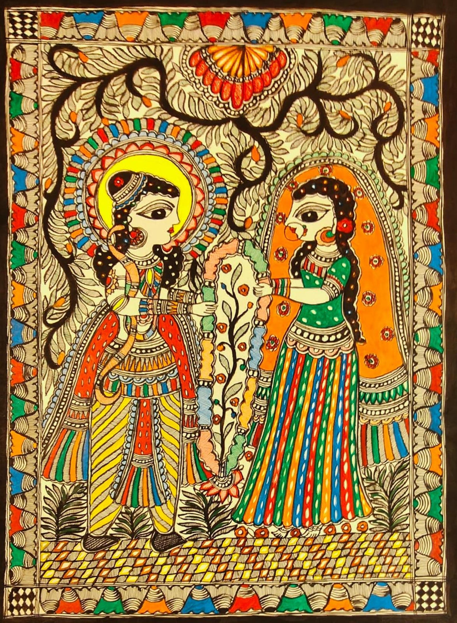 Hand Painted Madhubani - Traditional Handmade Paintings From Bihar ...