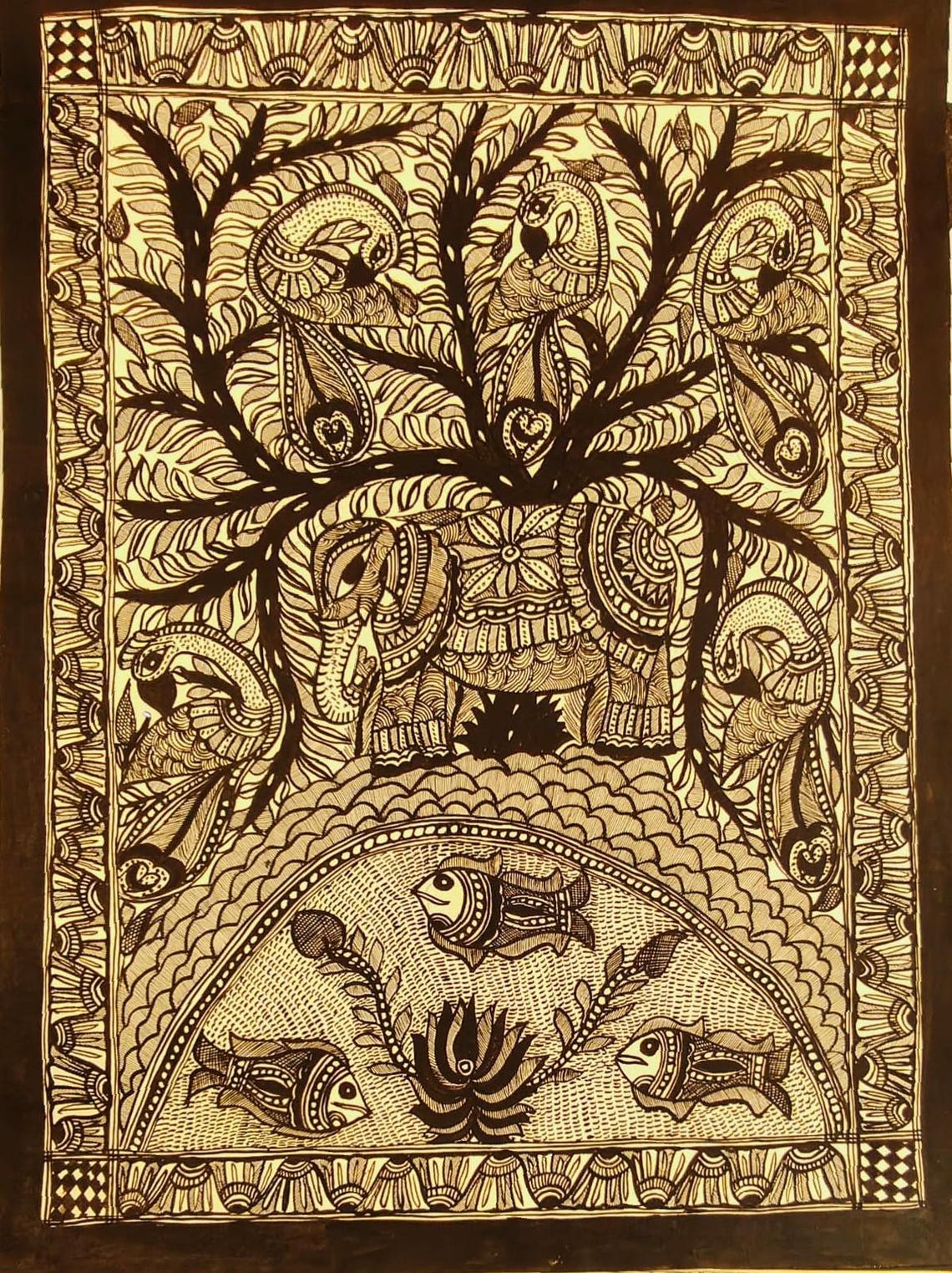 Hand Painted Madhubani - Traditional Handmade Paintings From Bihar ...