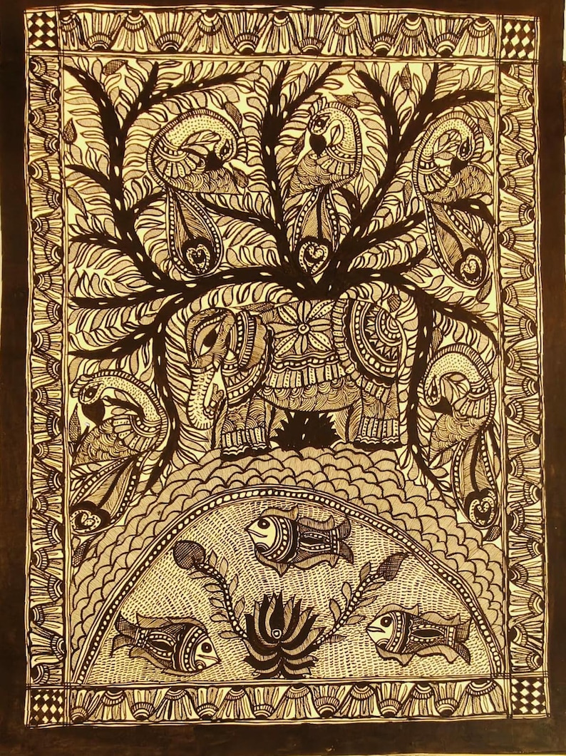 Hand Painted Madhubani - Traditional Handmade Paintings From Bihar ...