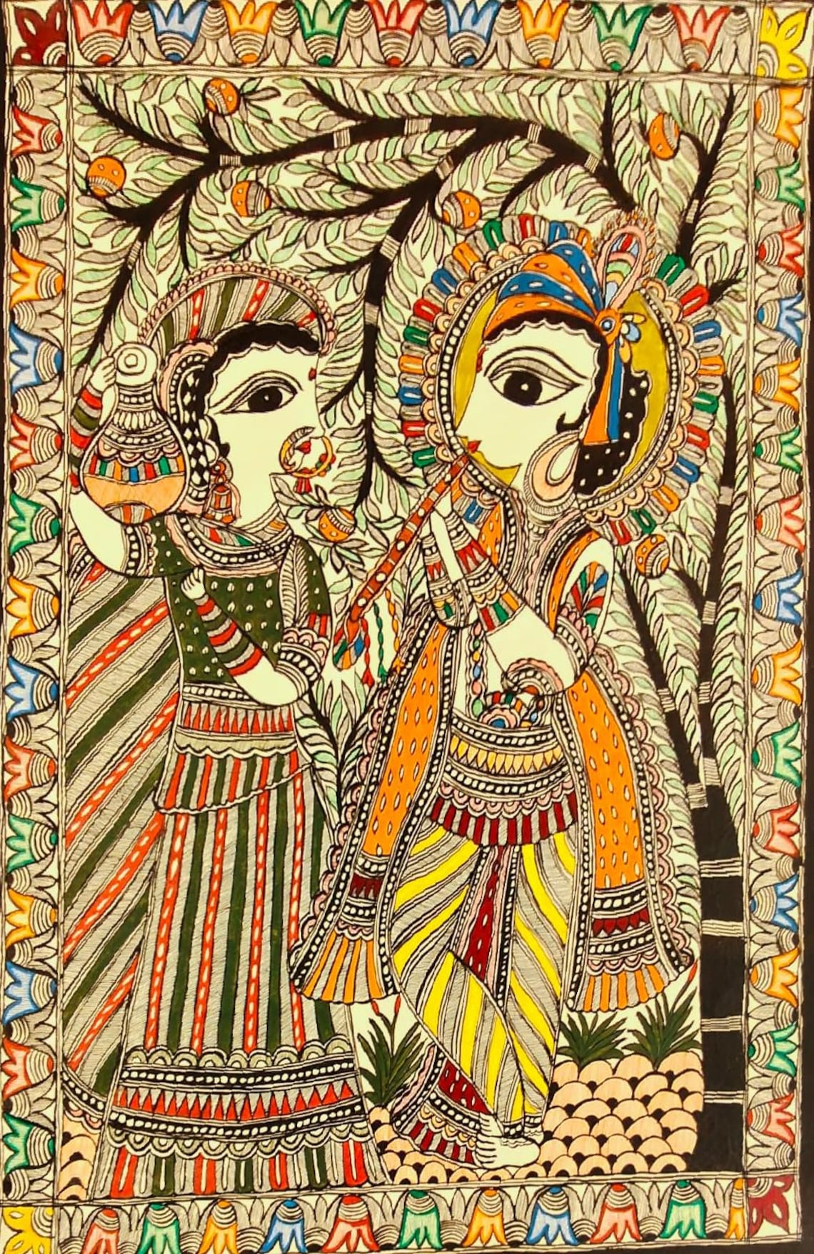 Hand Painted Madhubani - Traditional Handmade Paintings From Bihar ...