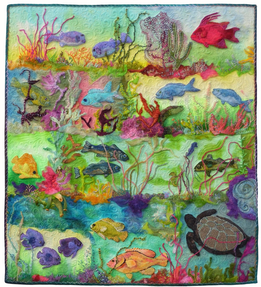 Woolly Fish a Felted Applique Pattern by Debora Konchinsky - Etsy