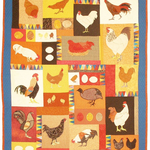 Applique Rooster Quilt Pattern - Etsy