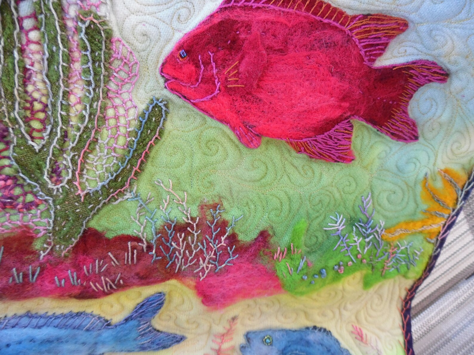 Woolly Fish a Felted Applique Pattern by Debora Konchinsky - Etsy