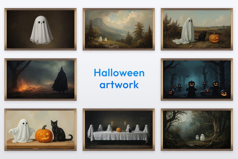 Samsung Frame Halloween Art Set: 20 Spooky Images (4K Digital Print ...