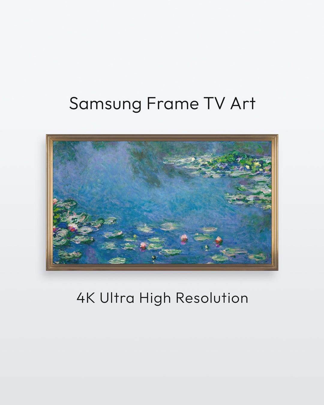 Monet "water Lilies" Samsung Frame TV Art. Famous Painting (4K Digital ...