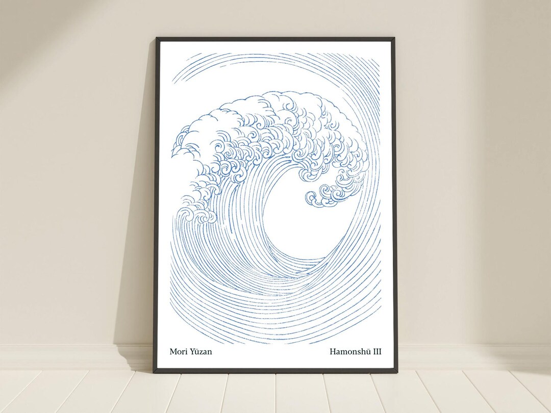Mori Yūzan “wave Pattern”. Japanese Printable Wall Art. Minimalist ...