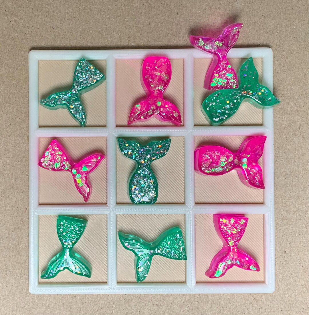 Mermaids, Tic Tac Toe, Games, on the Grid - Etsy